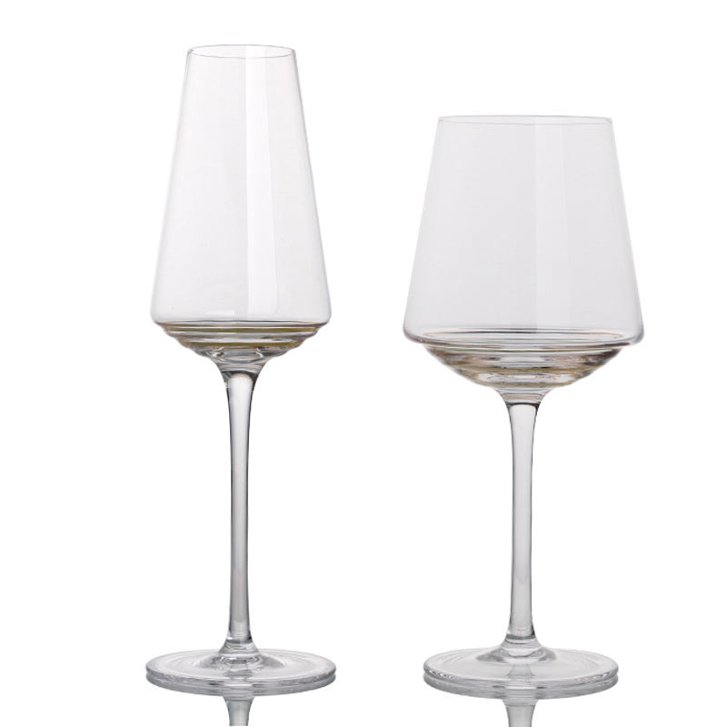 Hand made mouth blown wine glass