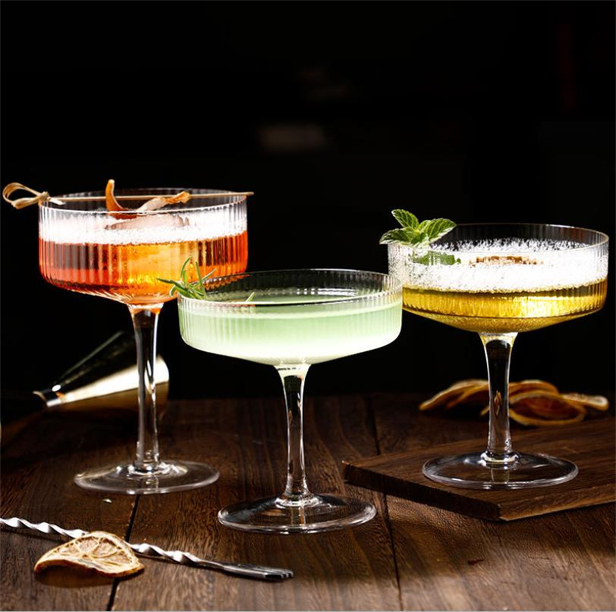 Wedding party bar creative cocktail glasses